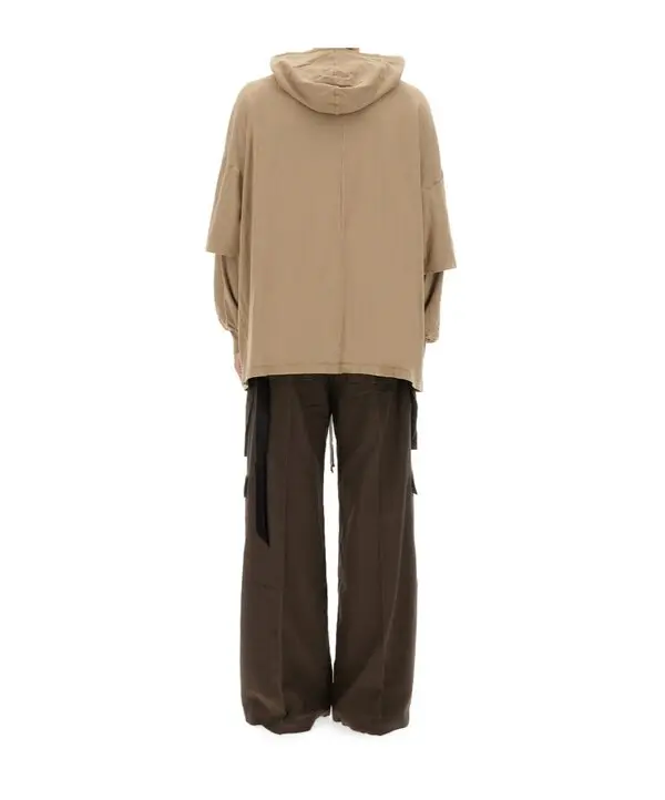 Rick Owens Tommy Drawstring Hoodie - Beige