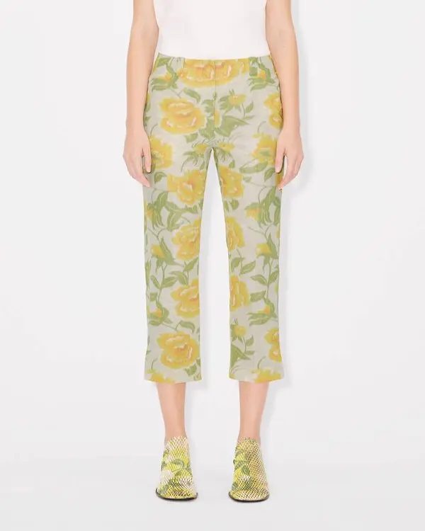Kenzo Jacquard Peonies Cropped Pants