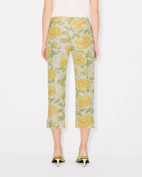 Kenzo Jacquard Peonies Cropped Pants