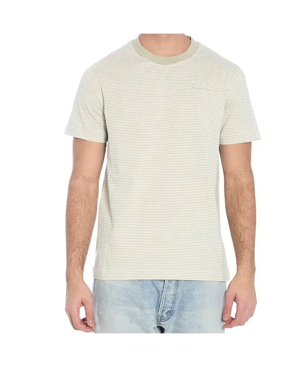 Burberry Logo Printed Striped Crewneck T-shirt