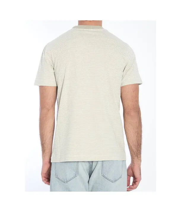 Burberry Logo Printed Striped Crewneck T-shirt