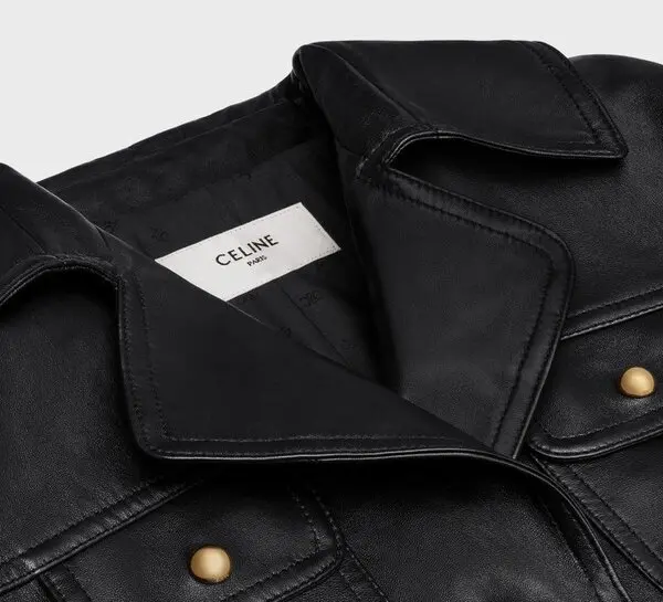 Celine Neo Coat In Soft Lambskin
