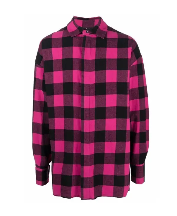 Palm Angels Check-print Logo Shirt