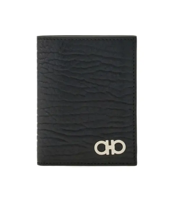FERRAGAMO Gancini Credit Card Holder - Black