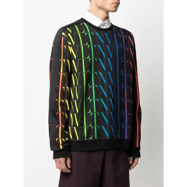 Valentino Garavani Vltn Rainbow Crewneck Sweatshirt