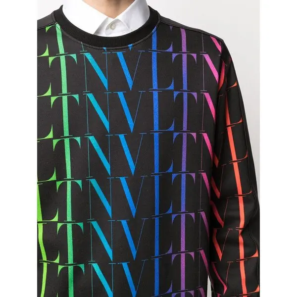 Valentino Garavani Vltn Rainbow Crewneck Sweatshirt