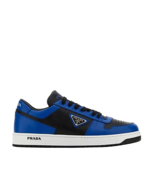 Prada Downtown Leather Sneakers - Black