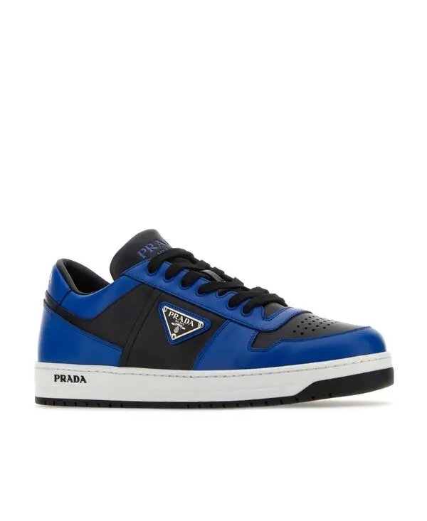 Prada Downtown Leather Sneakers - Black