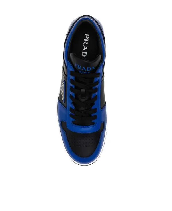 Prada Downtown Leather Sneakers - Black