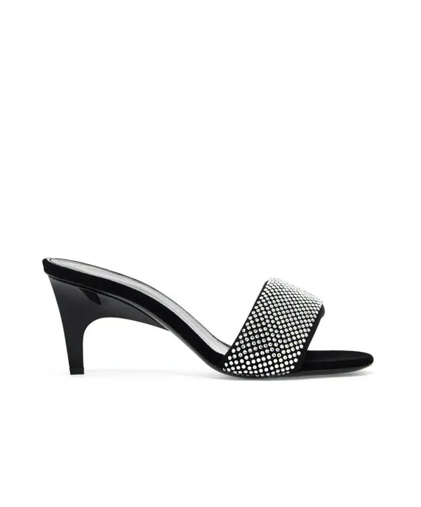Attico Rem Embellished Mules - Black