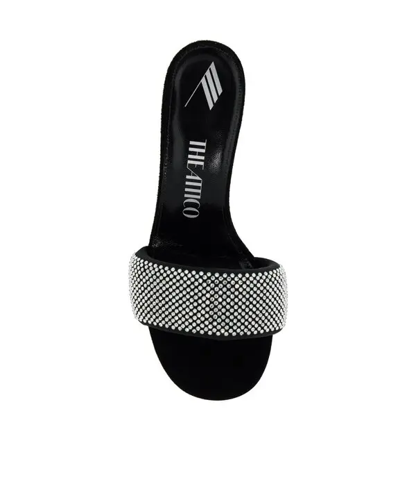 Attico Embellished Stiletto Mules - Black