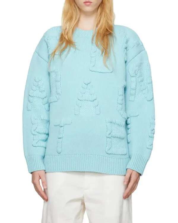 Bottega Veneta Alphabet Detailed Knitted Jumper - Blue