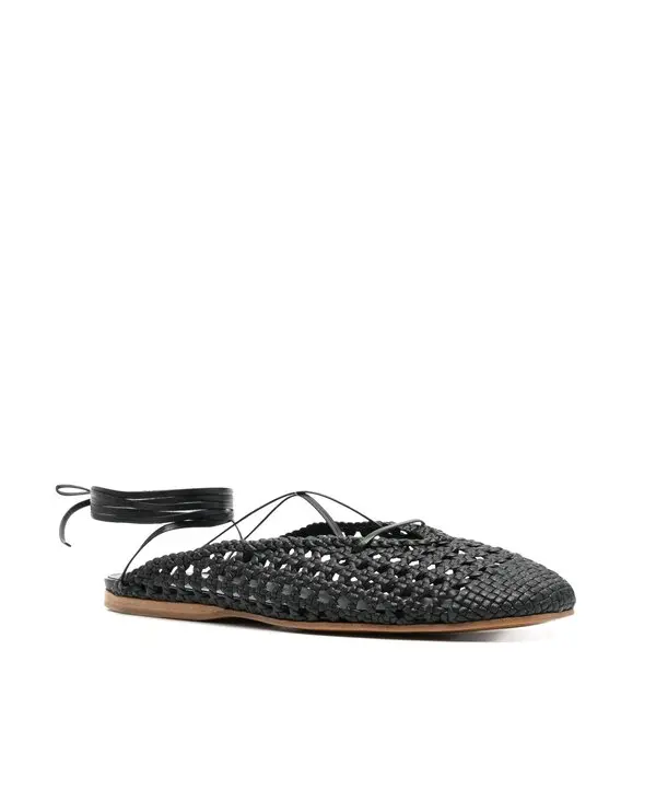 FORTE_FORTE Woven Lace-up Sandals