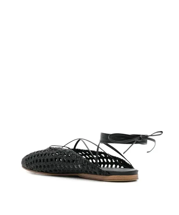 FORTE_FORTE Woven Lace-up Sandals