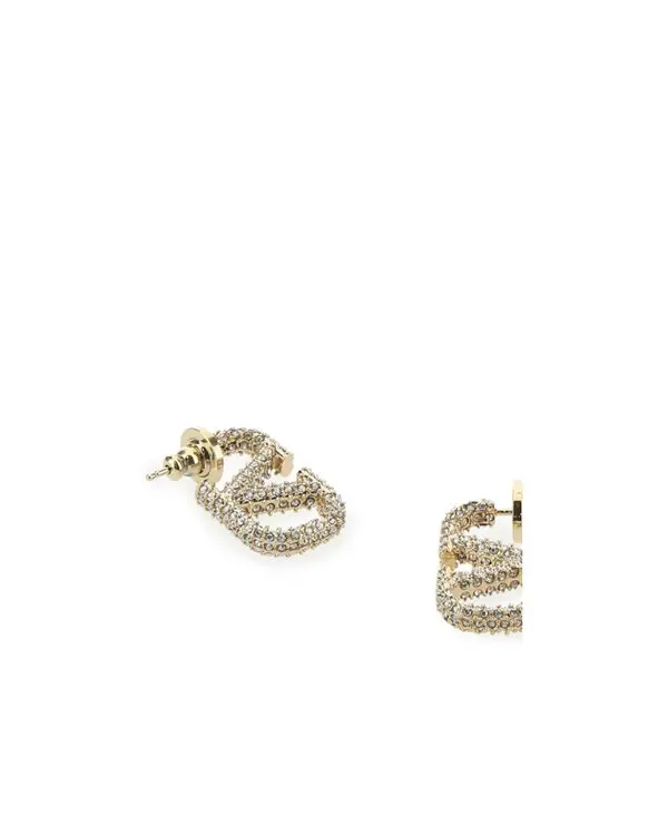 Valentino Garavani Vlogo Signature Embellished Earrings - White