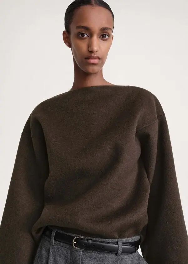 TOTEME Wide Neck Knit Sweater