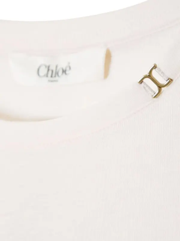 Chloé Short Sleeve Crew Neck Sweater