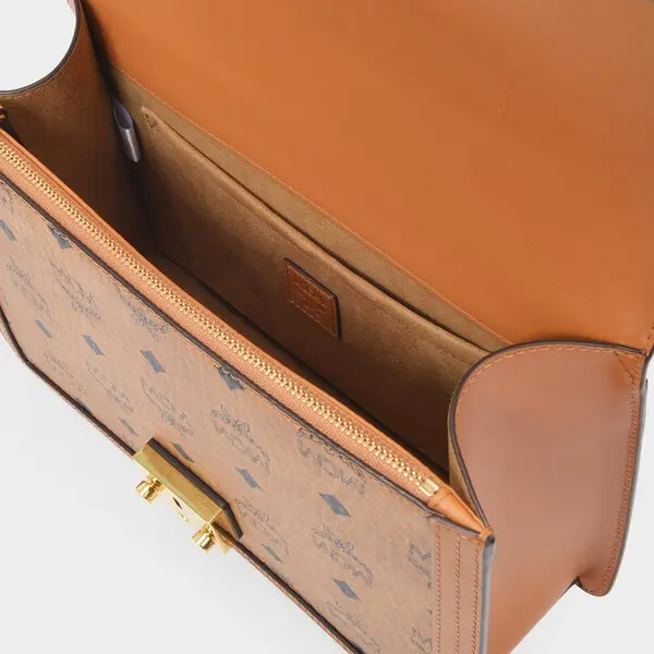 Mcm Logo Print Shoulder Bag