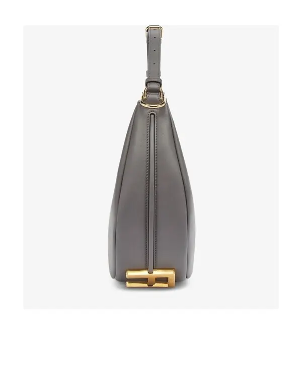 Fendi Leather Baguette Bag - Gray