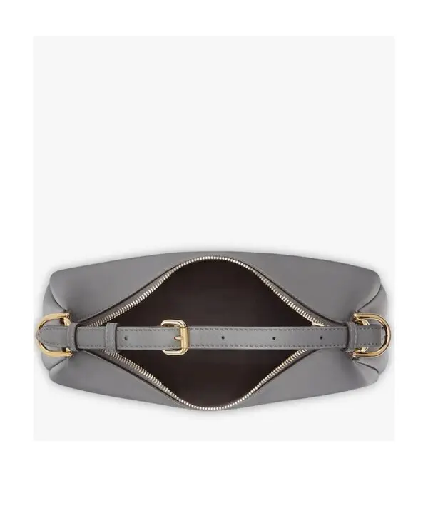 Fendi Leather Baguette Bag - Gray