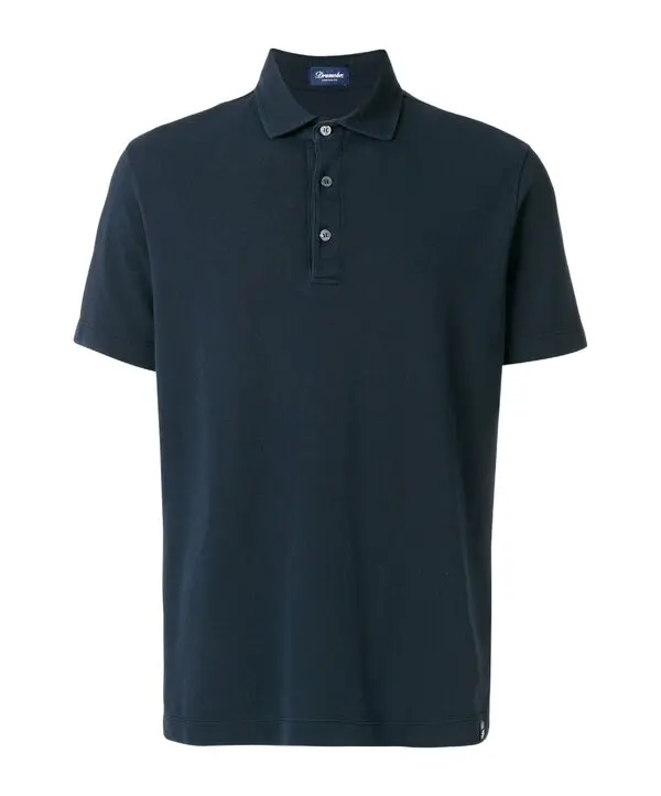 DRUMOHR Straight Hem Polo Shirt - Black