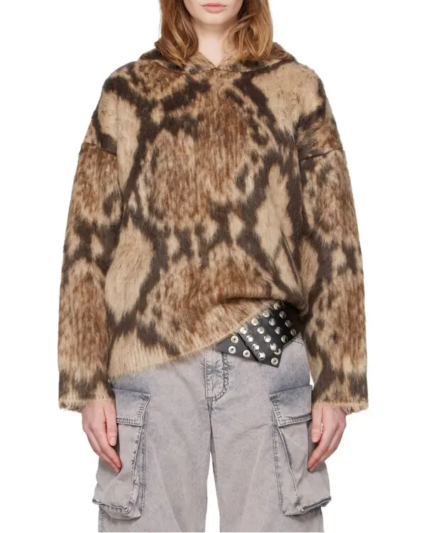 Attico The Shades" Brushed Python Wool-mix Sweater