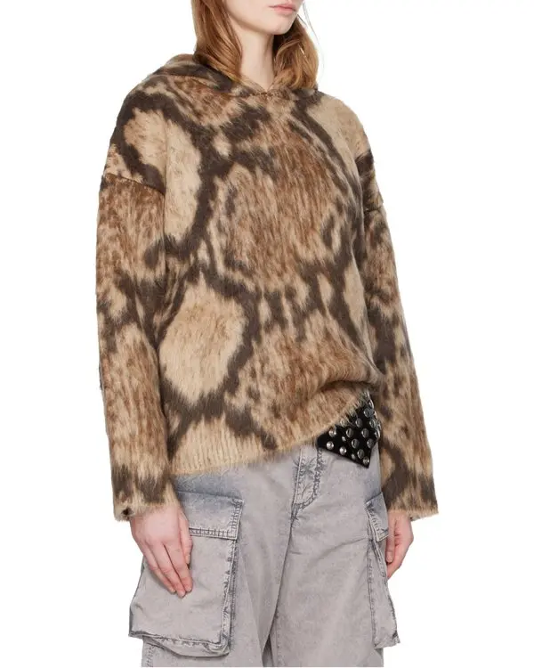 Attico The Shades" Brushed Python Wool-mix Sweater