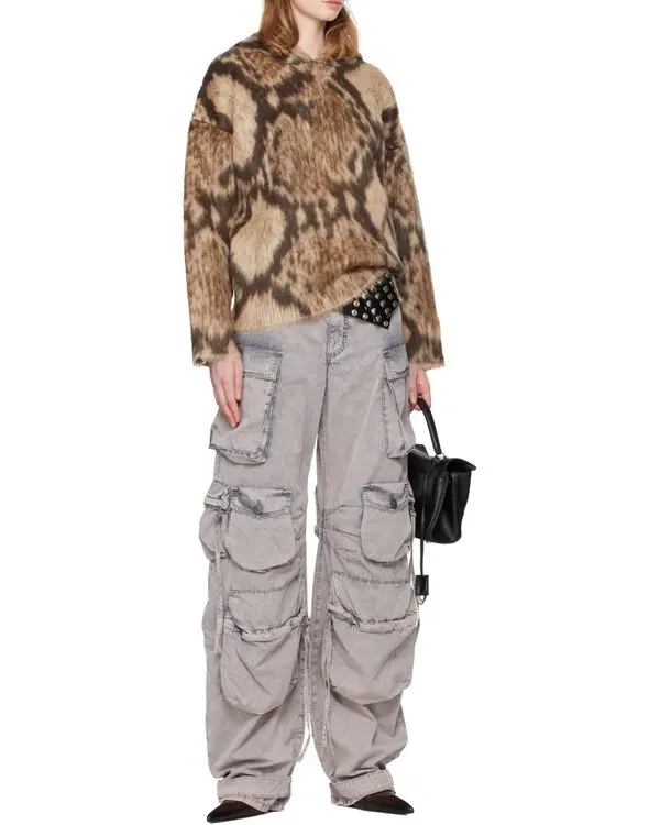 Attico The Shades" Brushed Python Wool-mix Sweater