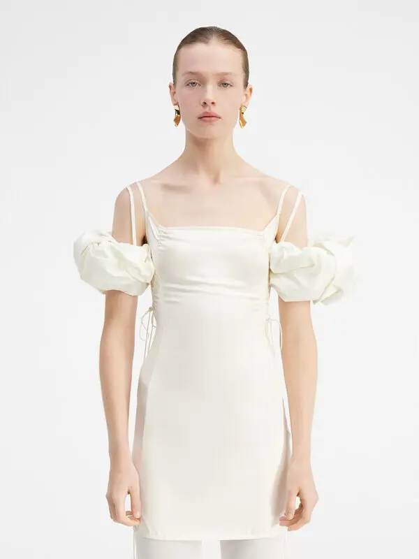 Jacquemus La Mini Robe Chouchou Dress With Detachable Sleeves