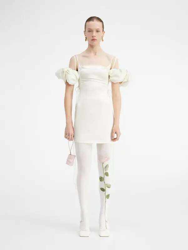 Jacquemus La Mini Robe Chouchou Dress With Detachable Sleeves