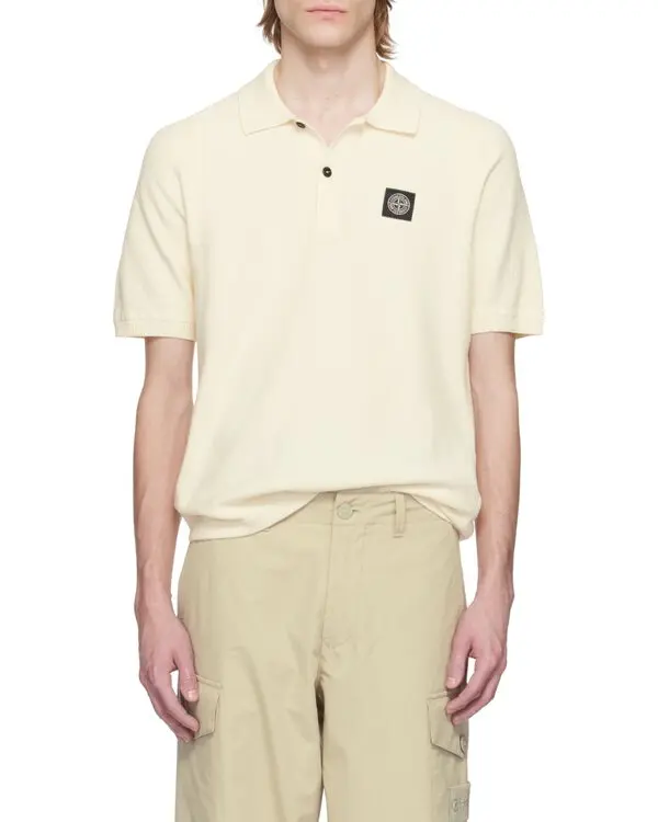 Stone Island Short-sleeved Knitted Polo Shirt