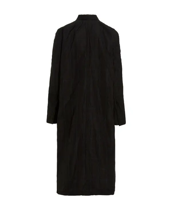 Balenciaga Checked Single-breasted Coat - Black