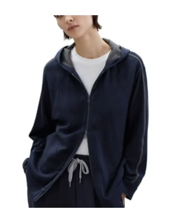 Brunello Cucinelli Embellished Zip Hoodie - Black