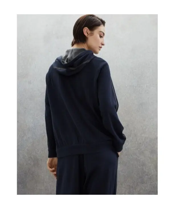 Brunello Cucinelli Embellished Zip Hoodie - Black