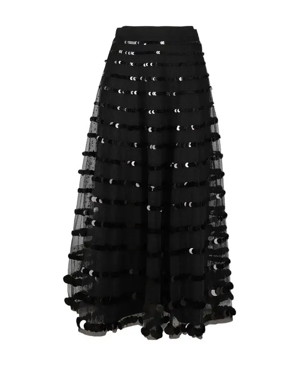 Red Valentino Tulle A-line Midi Skirt