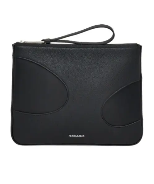 FERRAGAMO Logo Hand-held Bag - Black