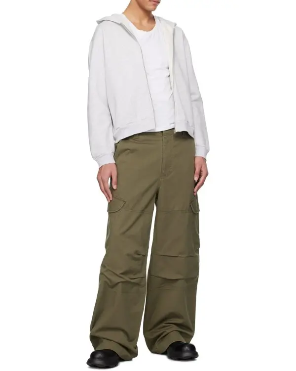 Acne Studios Organic Cotton Zip-up Hoodie With Face Logo Patch - White