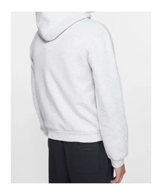 Acne Studios Organic Cotton Zip-up Hoodie With Face Logo Patch - White