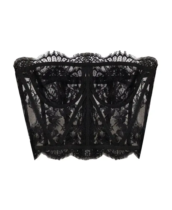 Dolce & Gabbana Floral Lace Corset Top