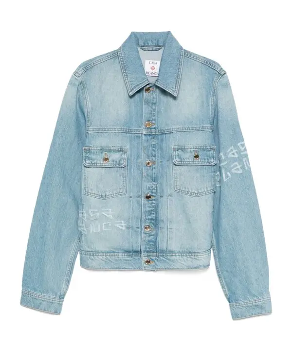 Casablanca Graffiti Denim Jacket - Blue