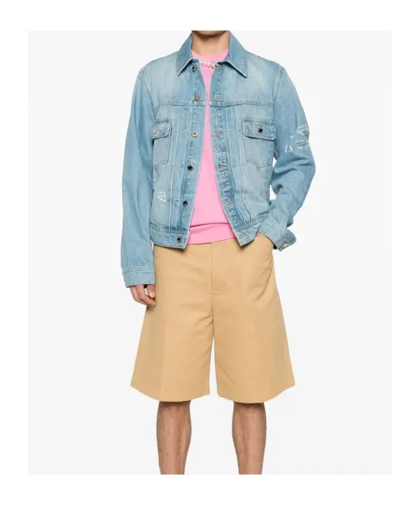 Casablanca Graffiti Denim Jacket - Blue