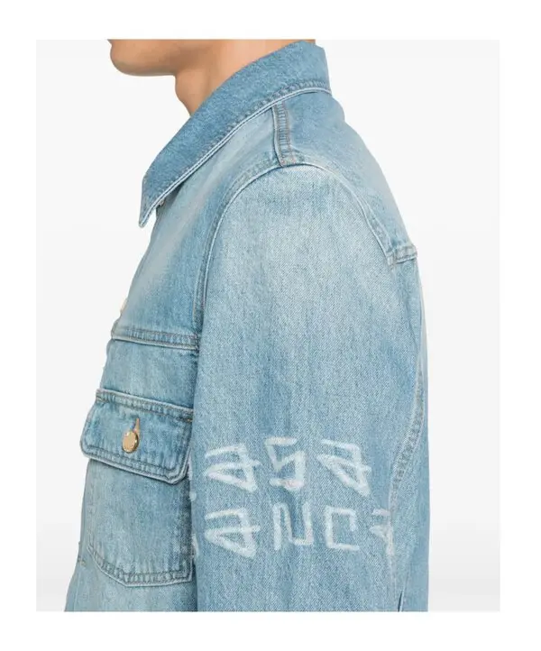 Casablanca Graffiti Denim Jacket - Blue