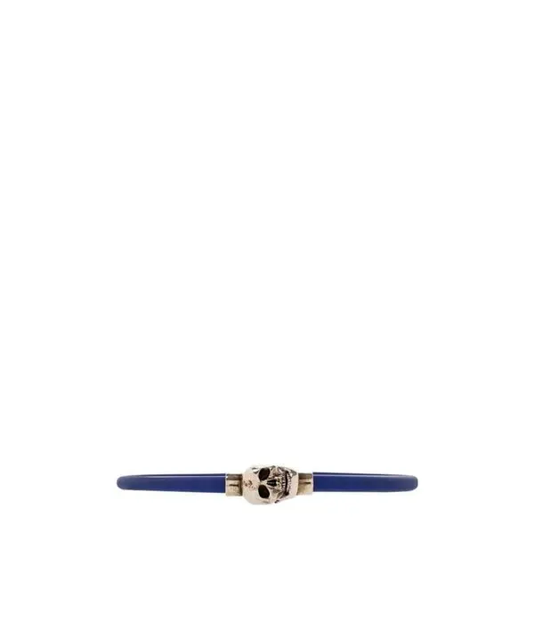 Alexander McQueen Skull Charm Magnetic-fastened Bracelet - Blue