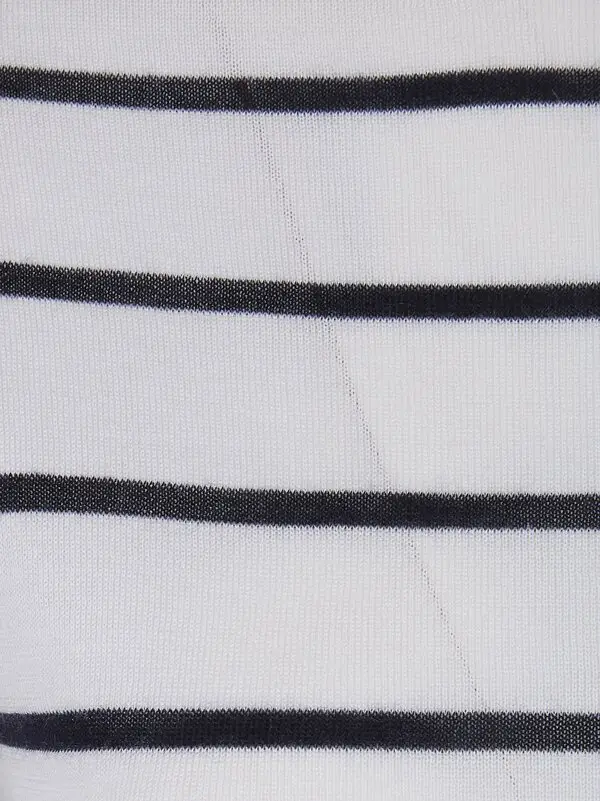 Max Mara Tabella Striped Long Sleeve Jumper - White