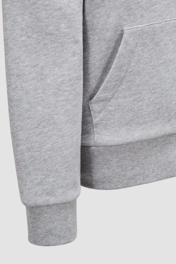 Moncler Logo Patch Hoodie - Grey
