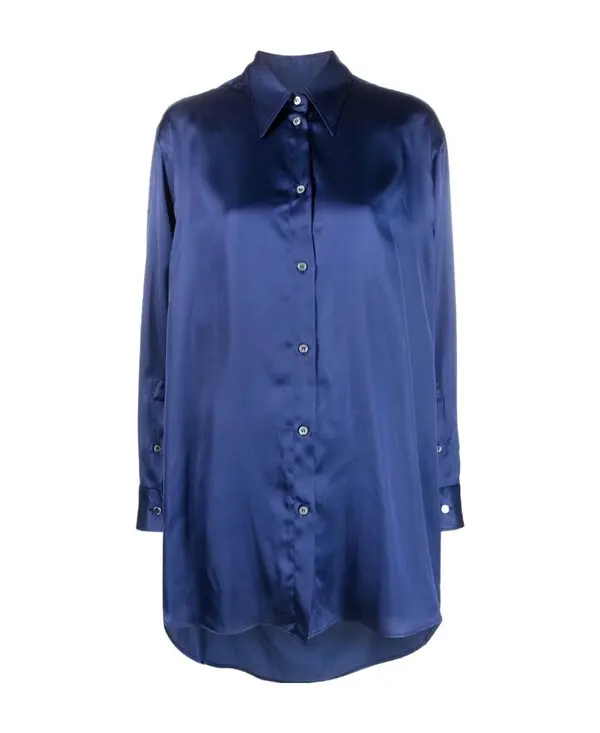 MAISON MARGIELA Cut-out Detailed Satin Shirt