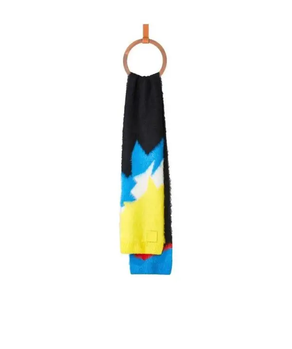 Loewe Colour-block Knitted Scarf - Multicolor