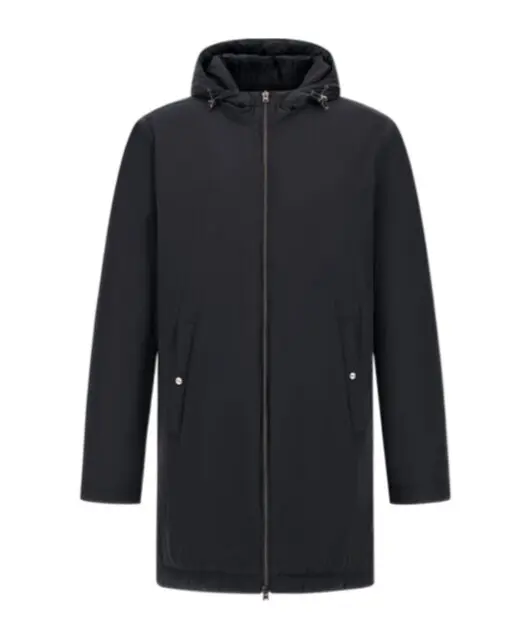 Herno Hooded Parka With Drawstring - Black