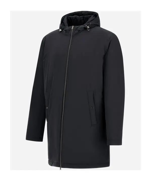 Herno Hooded Parka With Drawstring - Black