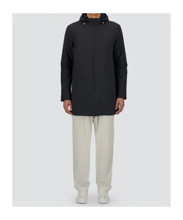 Herno Hooded Parka With Drawstring - Black
